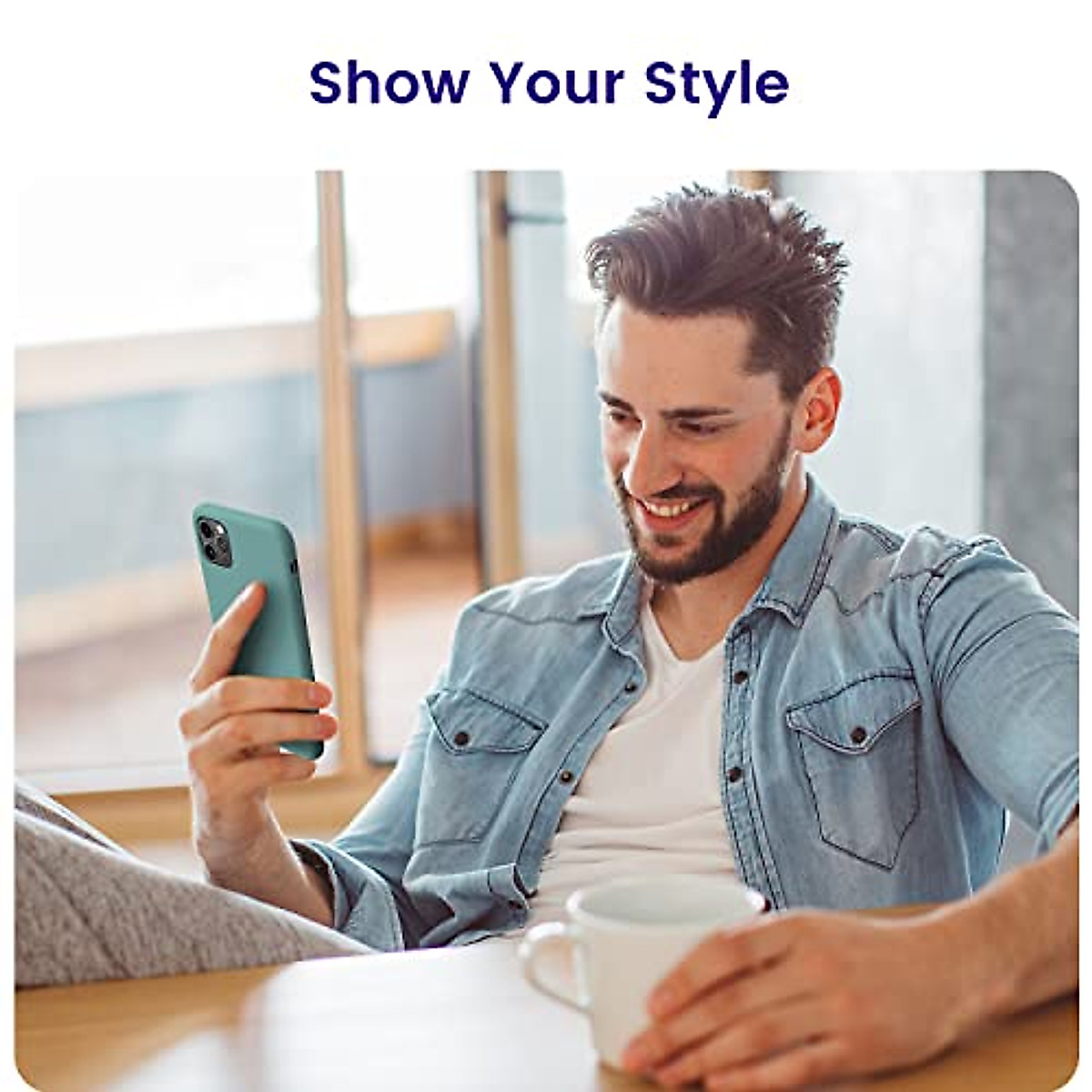 OTOFLY Soft Silicone Designed for iPhone 11 Pro Max Cases,[Military Grade Drop Protection] [Anti-Scratch Microfiber Lining] Shockproof Protective Phone Case Slim Thin Cover 6.5 inch,Pine Green