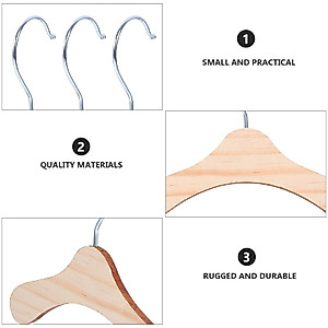 Totority Clothes Hangers 10pcs Clothes Hanger Dog Clothes Hanger Wood Hanger Dog Clothes Rack Clothes Hanger Home Pet Costume Miniature Item Rack Hanger Wooden Hangers