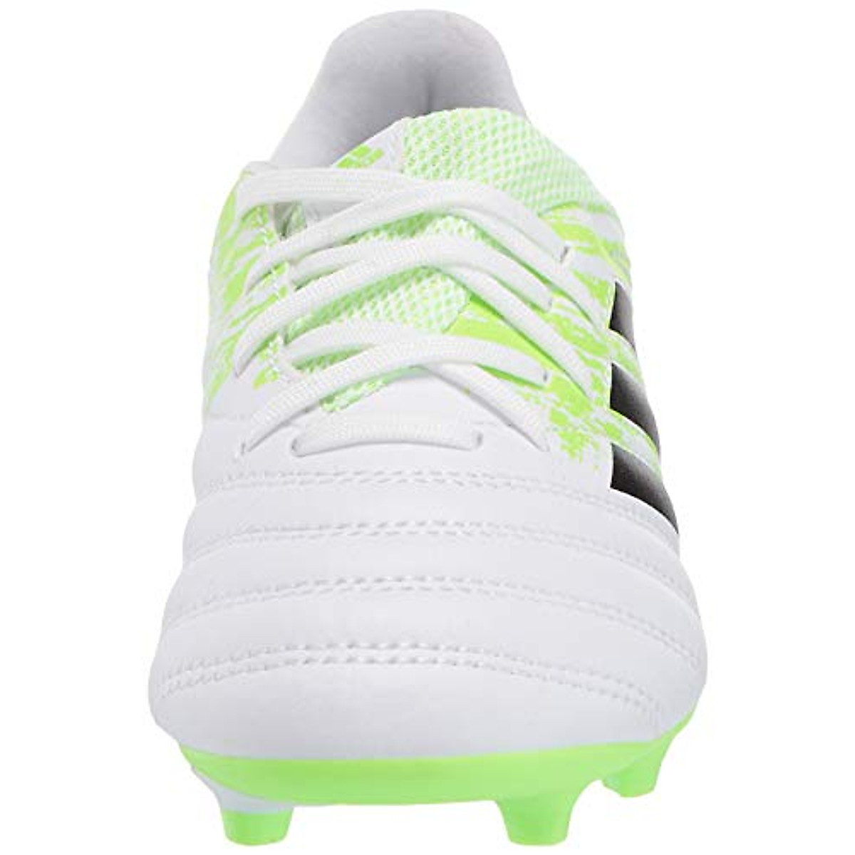 adidas Men's Copa 20.3 Firm Ground Soccer Shoe, White/Black/Signal Green, 7.5 M US