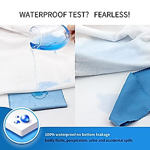 Letech+ Waterproof Mattress Protector Fitted Style, King Size 100% Cotton Terry Smooth and Breathable Top, Mattress Cover - Noiseless Vinyl-Free Deep Pocket Machine Washable Protector