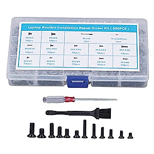 Electronics Repair Screws, 600 Different Sizes of Standard Computer Screws for Electronics