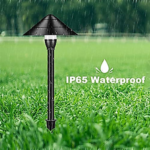 Gardenients Low Voltage Landscape Lights Landscape Lighting Garden Pathway Lights Yard Lights Driveway Lights, Aluminum Construction Outdoor Waterproof 12V 3W 3000K Warm-White Light（4-Pack）