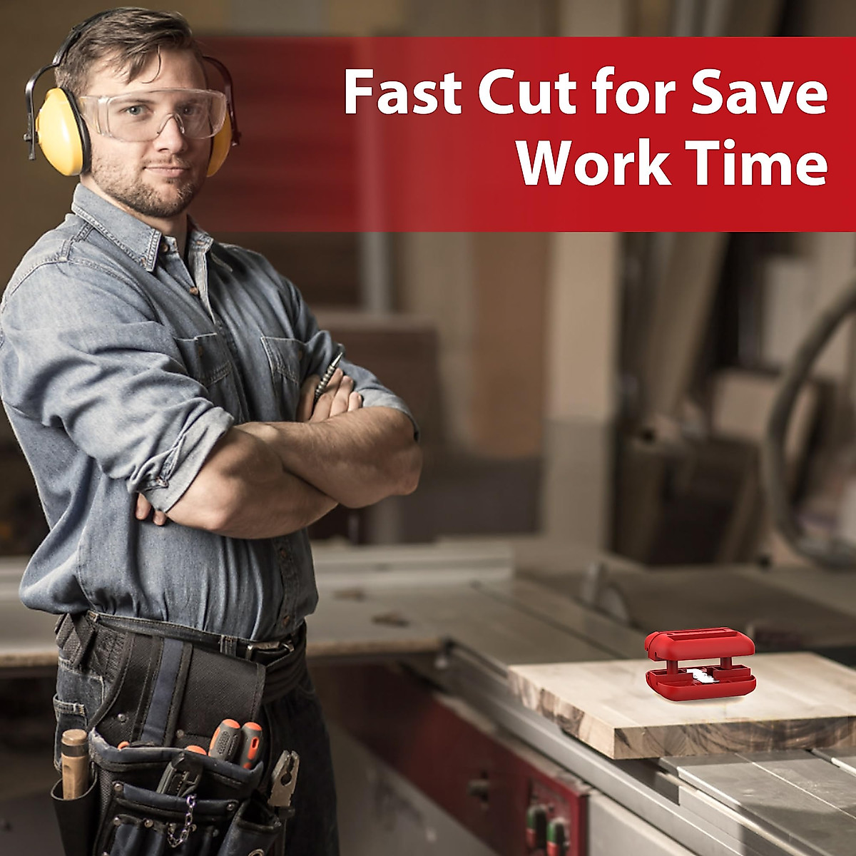 Edge Banding Trimmer for All Directions, Edge Trimmer with Tungsten Carbide Blades (1-Pack)