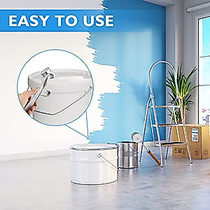 Worldity 2Pcs Aluminum Bucket Opener, Durable Paint Can Opener, Bucket Opener Tool 5 Gallon Open Buckets and Paint Cans with Ease, Perfect for Home Industrial Use