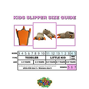 Jurassic World Kids Dinosaur 3-D Claw Feet Plush Slippers (2-3 M US Little Kid, Light Brown)