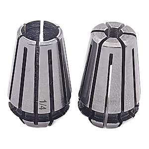 F.L.S Er11 Spring Collet Set, 1/8" and 1/4" ER11 Collet Chuck for CNC Engraving Machine & Milling Lathe Tool