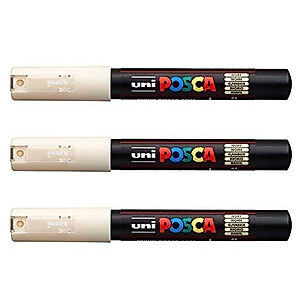 POSCA PC-1M by Uni-Ball - Ivory [Pack of 3]