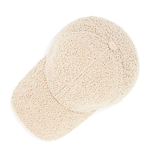 YCMI Lamb-Wool Baseball Hats for Women Winter-Warm Baseball Cap Adjustable (Beige, M -L)