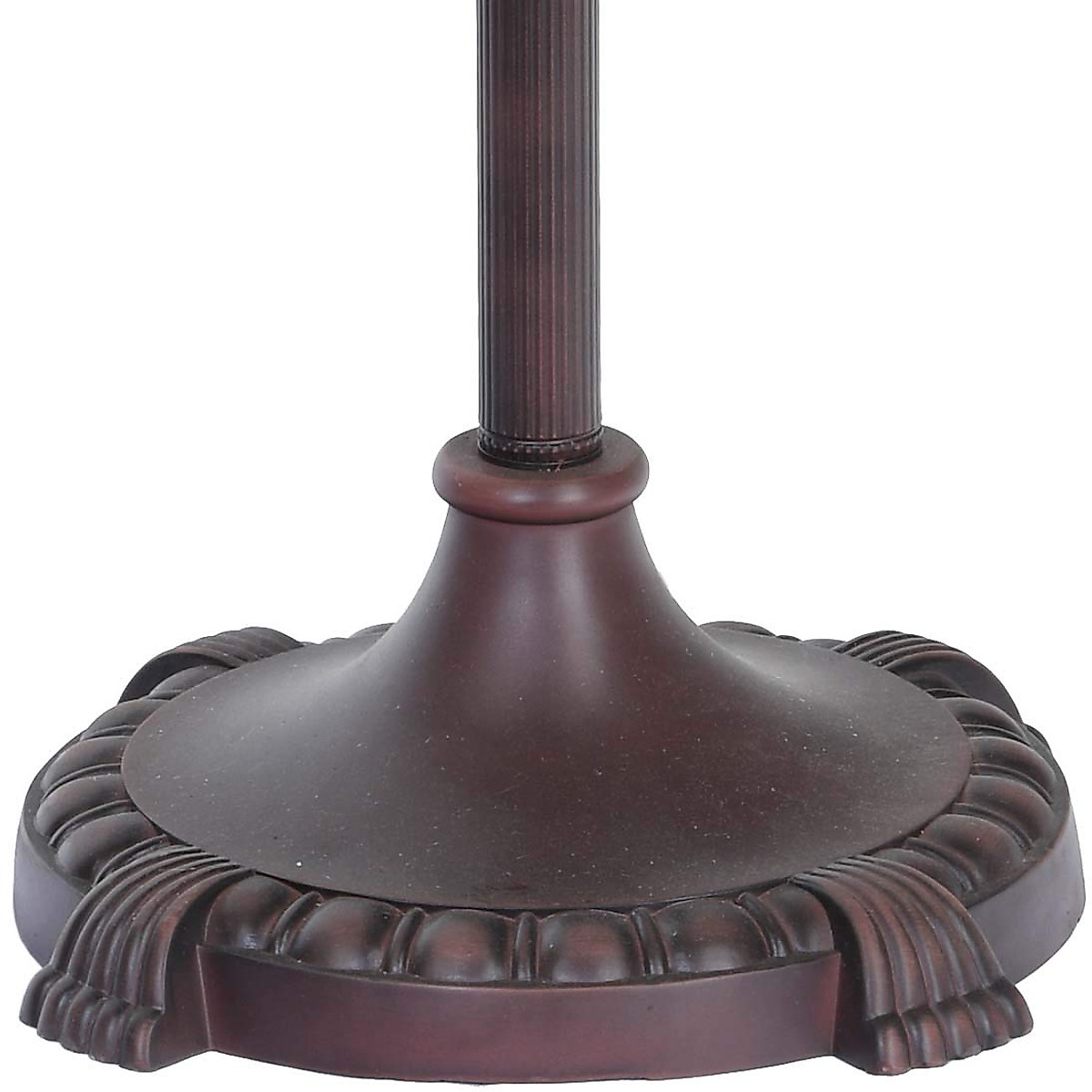 Bieye L10740 Rose Flower Tiffany Style Stained Glass Floor Lamp with 18-inch Wide Shade for Reading Working Bedroom, 3 Lights, 65 inch Tall