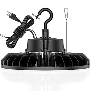 ZGDZ LED UFO High Bay Light, 240W Highbay LED Shop Light, 36,000 Lumens Super Bright, 5000K, 0-10V Dimmable, 5' Cable Plug, Industrial Grade, ETL Listed