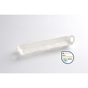 Pampa Bay Shatterproof Melamine Cracker Tray, 14.3 x 3.3 Inch, Food, Freezer, Dishwasher Safe, White