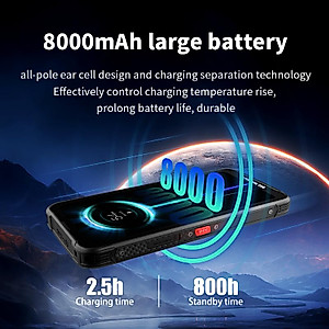 Big Walnut B1 Rugged Smartphone(2023), eSIM Dual 5G 8GB+256GB Rugged Phone Unlocked, 6.67" FHD+ Rugged Cell Phone, Android 12, 64MP Camera, 24MP Night Vision, NFC Smartphone