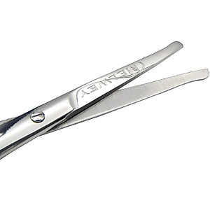 Melwey Rounded Stainless Steel Facial Hair Scissors/Safety Scissor for - Nose, Eyebrows, Facial Hair, Eyelashes, Moustache, Beard Trimming, Baby Nail.