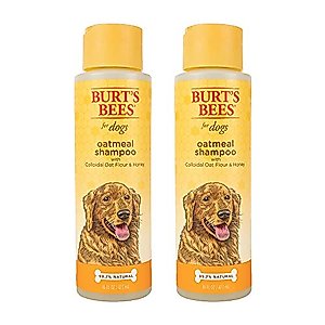 Burt's Bees for Dogs Natural Oatmeal Dog Shampoo | with Colloidal Oat Flour & Honey | Cruelty Free, Sulfate & Paraben Free, pH Balanced for Dogs - Made in USA, 16 Oz - Pack of 2