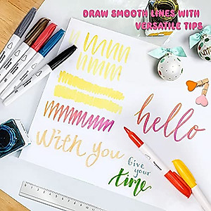 Permanent Markers, 30 Colored Fine Point Permanent Marker Pens, Works On Paper, Glass, Metal, Ceramics