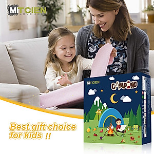 MITCIEN Kids Camping Play Tent with Toy Campfire/Marshmallow/Fruits Toys Play Tent Set for Boys Girls Indoor Outdoor Pretend-Play Game