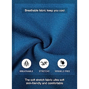 JMIERR Mens Pullover Knitted V Neck Long Sleeve Argyle Sweater, US 43(L), Sky Blue