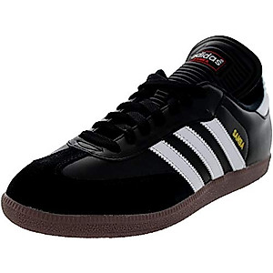 adidas Men's Samba Classic Soccer Shoe,Black/Running White,10.5 M US