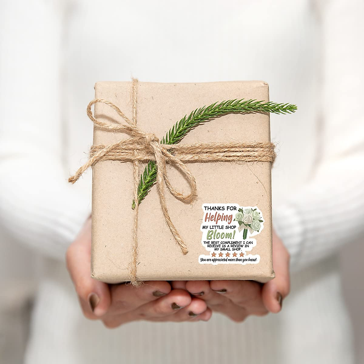 Thanks for Helping My Little Shop Bloom Stickers,Thank You Stickers,Small Shop Stickers,Mail Envelopes Stickers Handmade Stickers for Small Business,Handmade Goods,Online Retailers,500 PCS