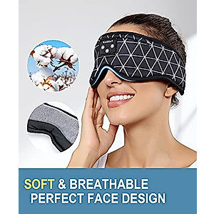 Sleep Headphones, Kabray Sleeping Headphones Soft Comfortable Bluetooth Sleep Mask with Ultra Thin Speakers, Cool Gadgets Gift for Women Men Valentine's Father's Mother's Day Birthday Christmas