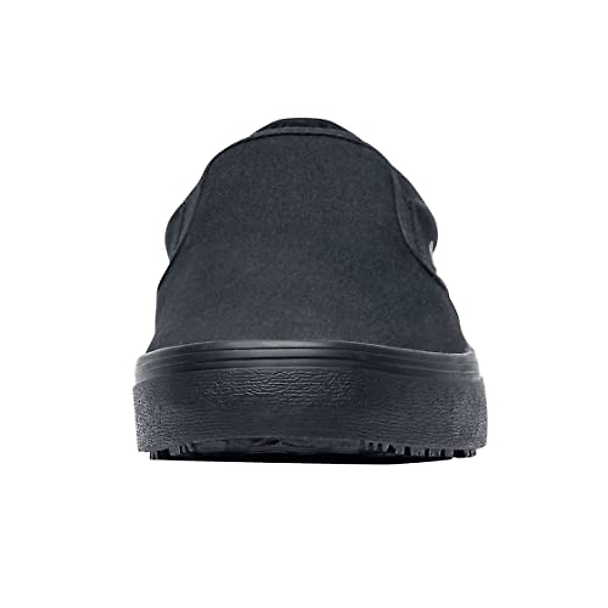 Shoes for Crews Merlin, Slip-On, Men's, Women's, Unisex, Slip Resistant Work Shoes, Black Canvas, Men's Size 6.5, Women's Size 8
