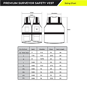 Shine Bright Safety Vest - High Visibility with Reflective Straps and Pockets – Premium, Soft, Durable, and Breathable – ANSI CLASS 2 (Size XL, Black)