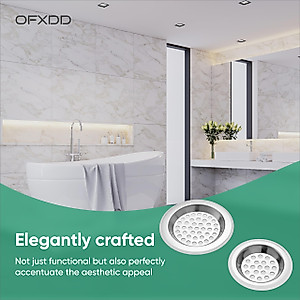 Kitchen Drain Catcher - Bathtub Drain Strainers 2.44 & 2.91 Inches - Tub Drain Hair Catcher - Stainless Steel Sink Strainer from Food Scraps, Hair, 2 Pcs