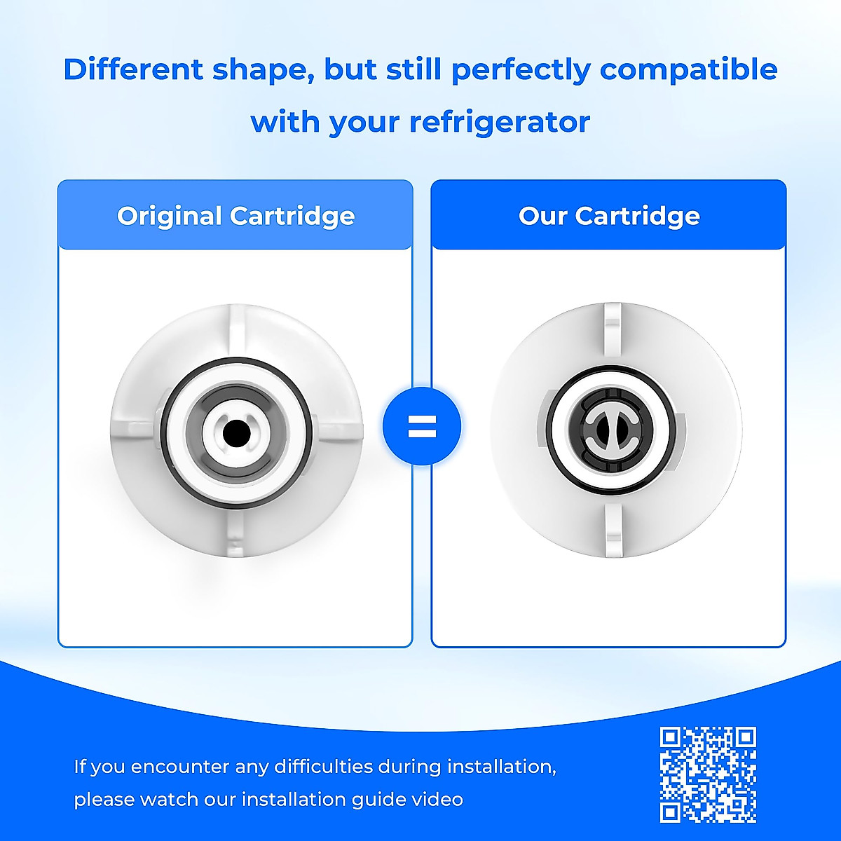 Waterdrop ADQ747935 LT1000PC Replacement for LG® LT1000P®/PC/PCS ThinQ® Refrigerator Water Filter, LFXS26973S, LMXS28626S, LMWS27626S, LFXS28596S, ADQ74793501 and LT120F®, 3 Combo