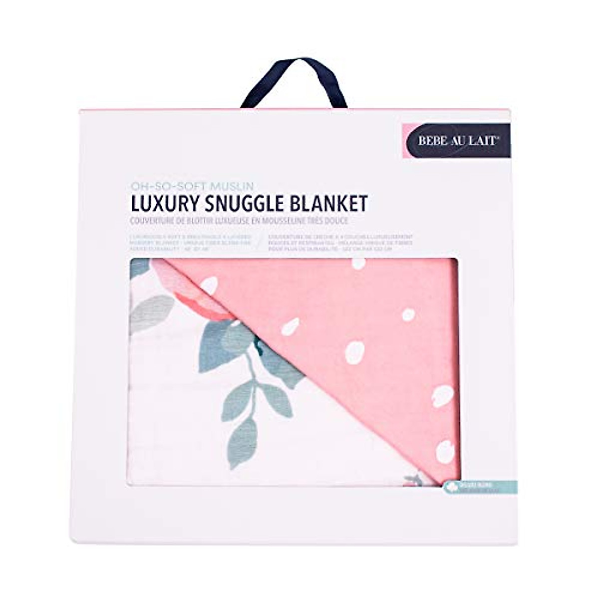 Bebe au Lait Oh So Soft Muslin Snuggle Blanket - Rosy and Dewdrops