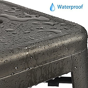 Furmax 30 Inches Metal Bar Stools High Backless Stools Indoor Outdoor Stackable Kitchen Stools Set of 4 (Gun)