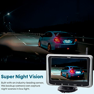 Wireless Backup Camera Easy Install: Touch Button 5 Inch HD 1080P Monitor - No Delay Digital Signal Reverse Cam with Color Night Vision for Car Truck Trailer Hitch - Yakry Y25