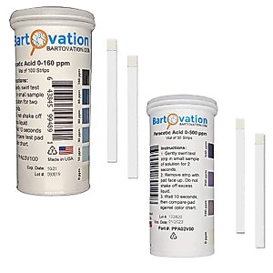 Peracetic Acid Test Strips, 0-160 & 0-500 ppm Bundle