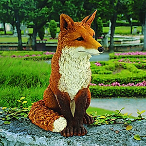 Design Toscano DB383073 Simon The Fox Garden Statue, 18 Inch, Full Color