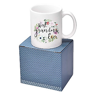 YHRJWN Best Grandma Ever Mug Best Grandma Gifts - Grandma Coffee Mug - Grandma Birthday Gifts from Granddaughter Grandchildren Grandson - Coffee Mug Gifts for Grandma 11Oz
