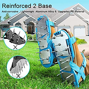 DenForste Lawn Aerator Shoes for Grass - Pre-Assembled Grass Aerator Shoes for Lawn - Soil Yard Aerator Tool for Aerating Patio Garden