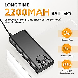 Losfom Z01 Body Camera with Audio, 1080P Mini Body Cameras with Infrared Night Vision, Police Body Cam with Upgrade Rotate Clip, Support 10HR Battery Life for Riding,Meeting, Indoor(with 64GB)