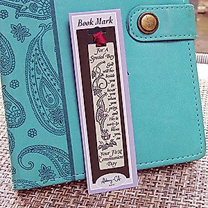 Cathedral Art Boy First Communion Metal Bookmark Includes Special Prayer, 3-1/2-Inch