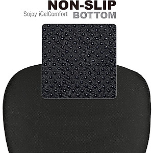 Sojoy Truck Seat Cushion with Firm Lumbar Support,Gel Seat Cushion with Upper Lower Back Support Pillow for Office,Car,Truck, Pain Relief Coccyx Seat Cushion