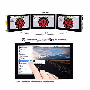 XYGStudy 4.3inch for Raspberry Pi IPS LCD Capacitive Touch Display Screen 800×480 4.3inch IPS Wide Angle MIPI DSI Interface for Raspberry Pi 4 3 2 Model B B+ A+ Raspbian Retropie Ubuntu Driver Free