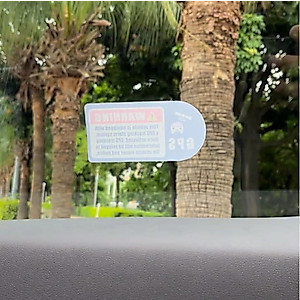 GOOYOGOO Warning GPS Tracking Stickers for Car, 4x2 Inch, Alarm System GPS Tracking Device,Anti-Theft,Static Stiackers Inside of The Window No Glue Required (4)