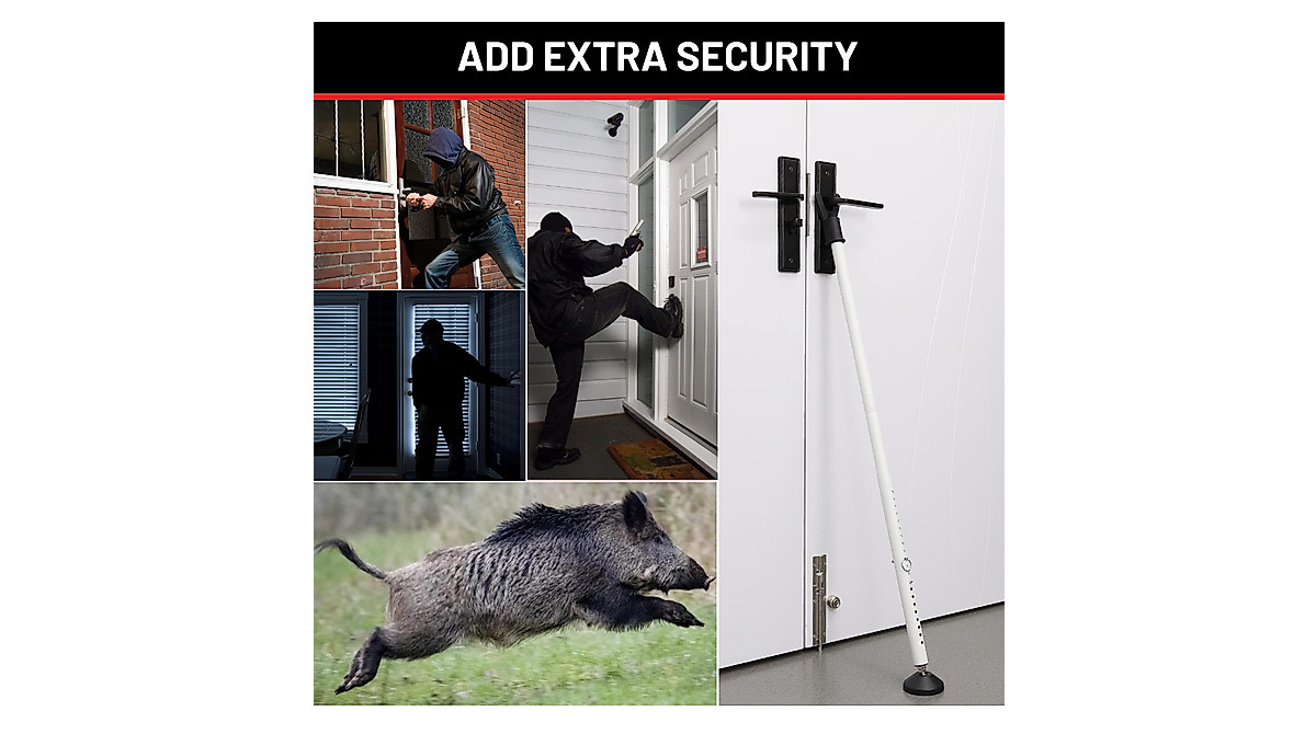 Heavy Duty Adjustable Door Security Bar for Home & Office