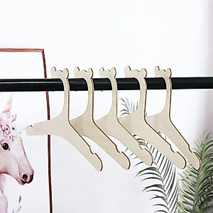 10 Pcs Baby Children Wooden Hangers Children's Clothes Hangers，Cute Little Bear Shape，8.97 * 4.72inch