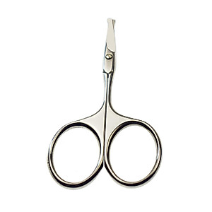 Motanar Nose Hair Scissors - Beard Eyebrow Trimmer Scissors, Stainless Steel Professional Facial Hair Beard Eyelashes Ear Hairs and Moustache Scissors Trimmer (Round Head)