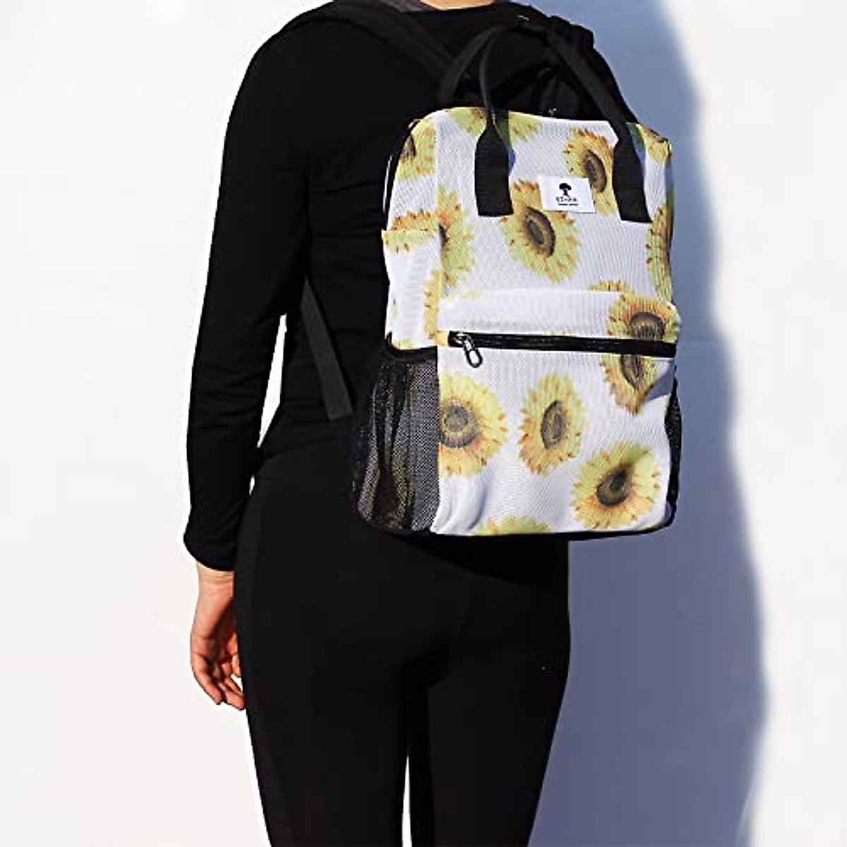 Mesh Backpack Bag See Through Bag College Bookbag Beach Bag Daypack Travel Semi-Transparent Bag for Women and Men (I)