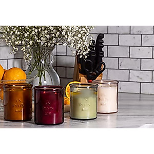 Paddywax Firefly Candle Co. En Plein Air Scented Candles with Soy Wax Blend and Reusable Glass Jar for Home Fragrance and Aromatherapy Ideal for Gifting - 10 Ounce, Amber Woods