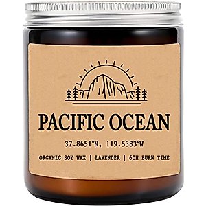 Pacific Ocean - California Scented Candle - Organic Soy Wax - Gift for Her - Gift for Him - New Home Gifts - Birthday Gift for Friend - National Park Gifts - State Candles