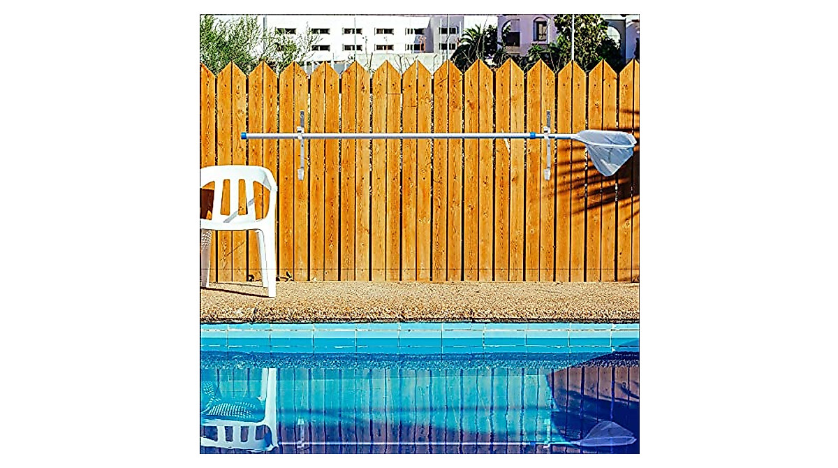 Coolrunner 4Pcs Pool Pole Hangers, Aluminum Pool Equipment Hooks with 8 ...