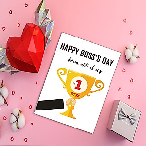 Dapofajo Boss Day Card, Best Boss Card from Team, Thanks Card for Boss, Happy Boss Day Gift Idea, Boss Card with Eenvelope