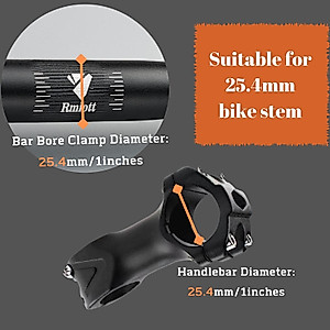 Rmiott 1 inch Rise 90mm Mountain Bike Handlebars Length 24.40inches/620mm Aluminum -Just Fits 25.4mm Stems- Rise 90mm Black