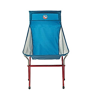 Big Agnes Big Six Camp Chair - High & Wide Camping Chair with Aircraft Aluminum Frame, Blue/Gray